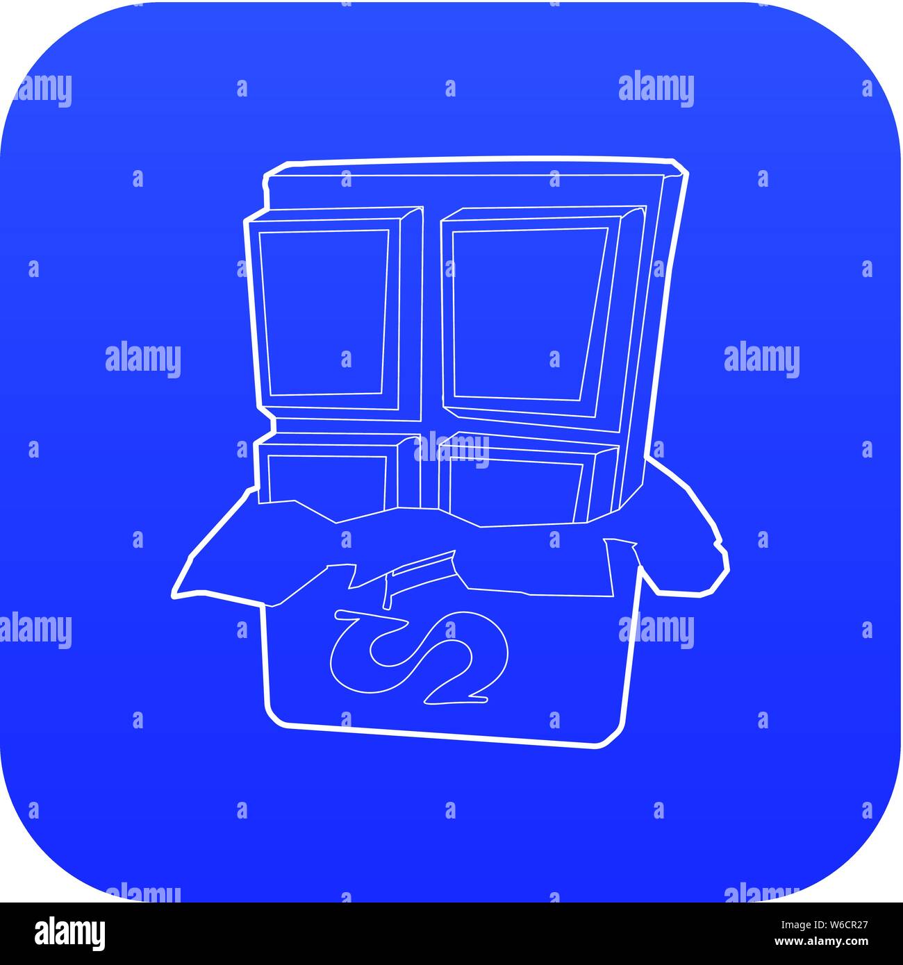 Chocolate icon blue vector Stock Vector Image & Art - Alamy