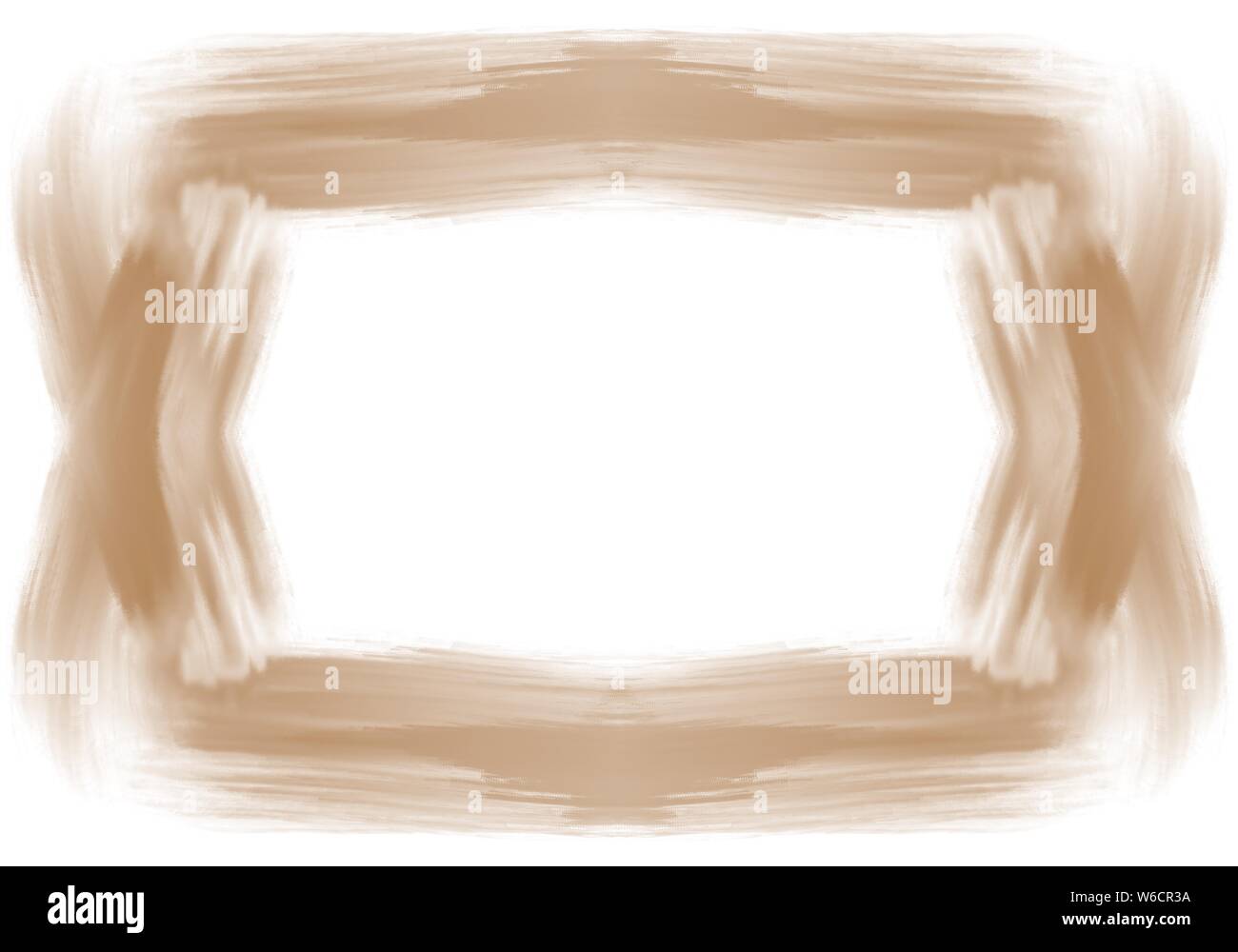 brown hand drawn squared oil paint brush stroke frame border pattern ...