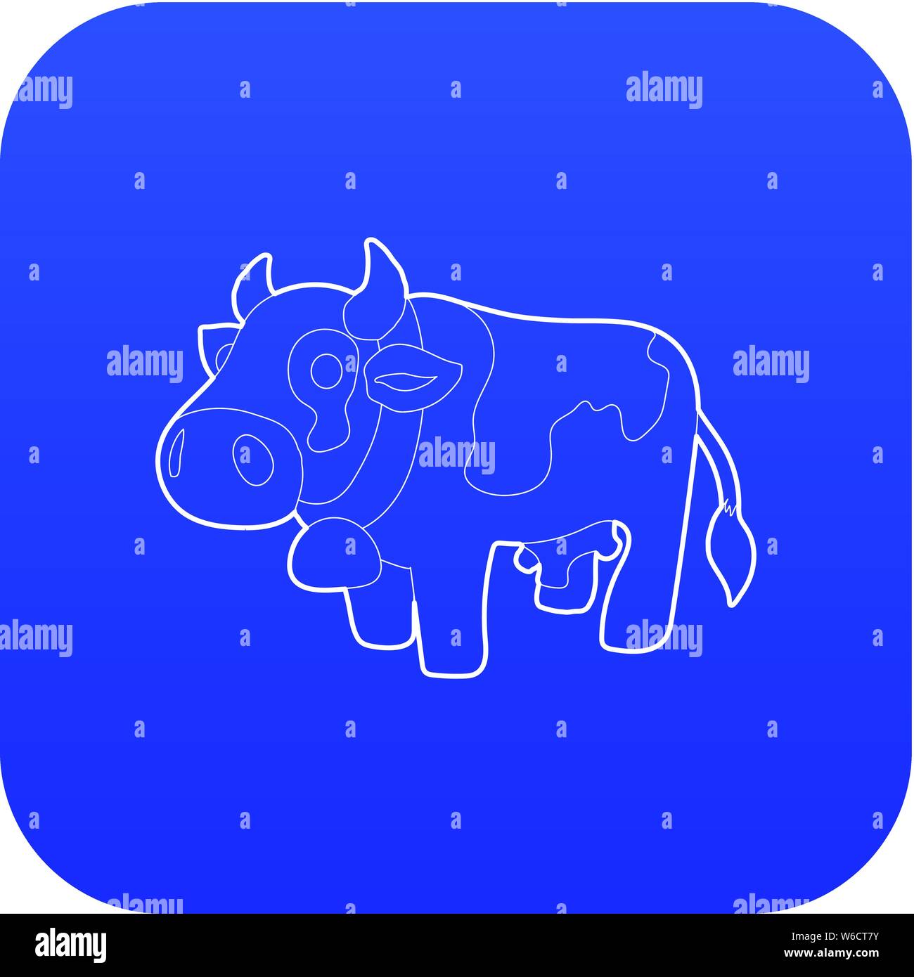 Cow icon blue vector Stock Vector Image & Art - Alamy