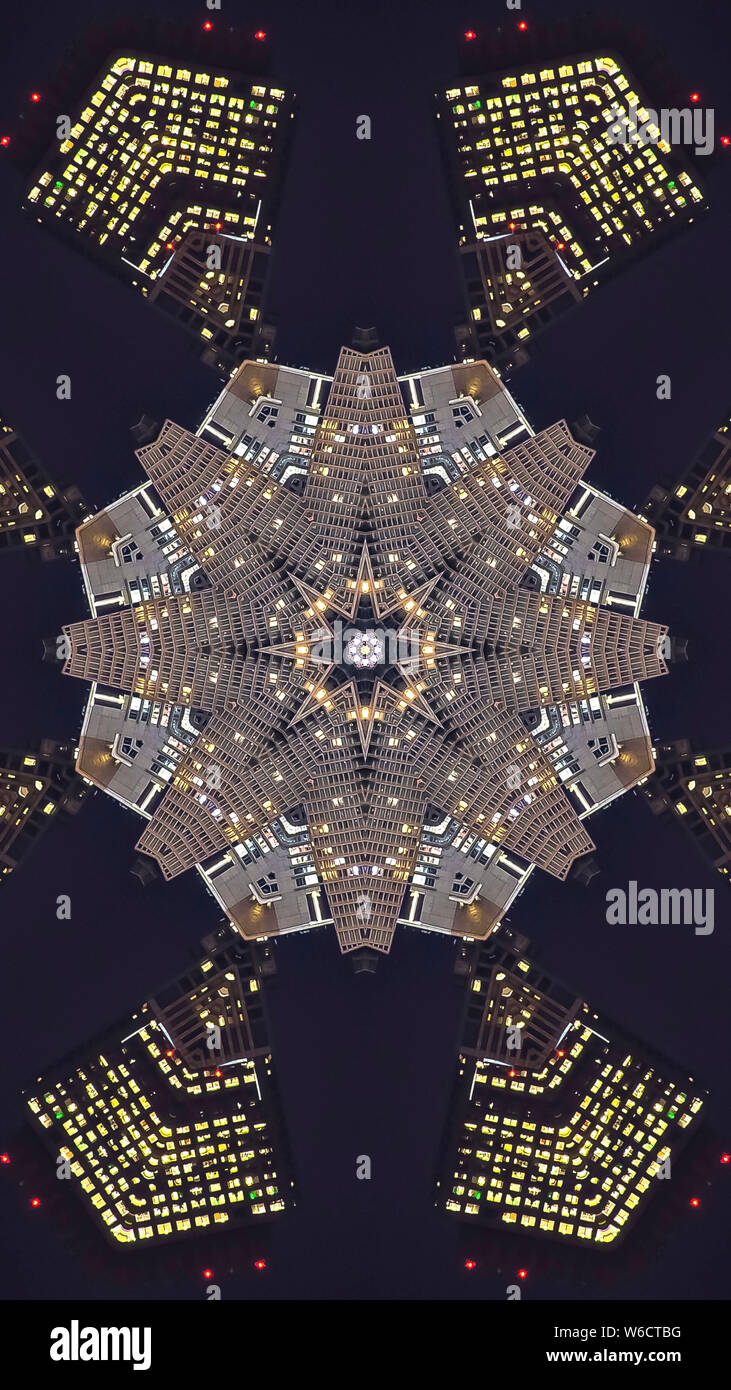 Vertical frame Star pattern made with San Francisco Bay Skyline Stock ...