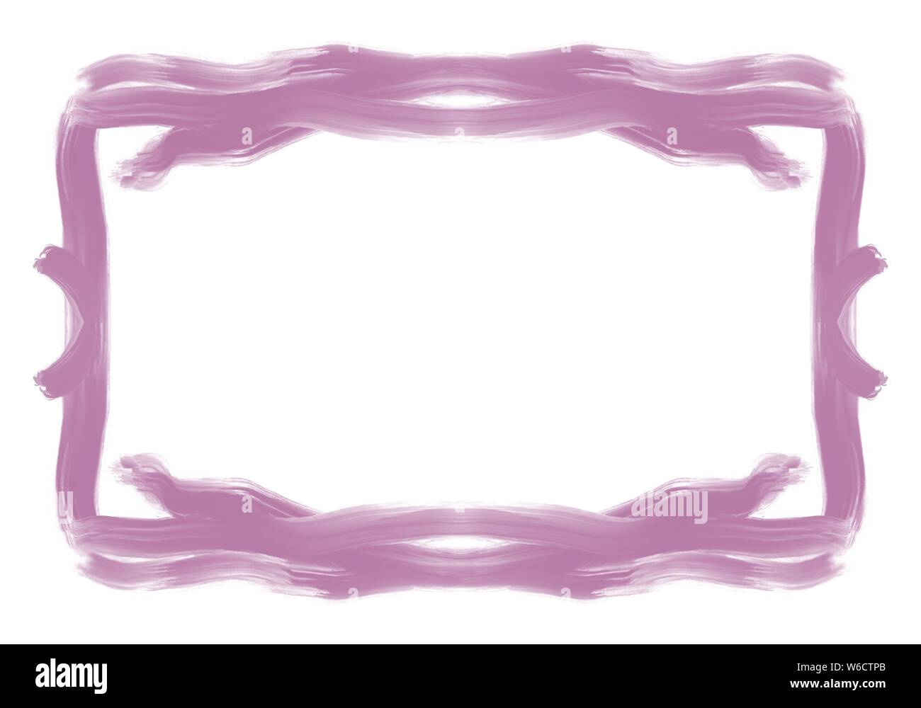 violet pink hand drawn squared oil paint brush stroke frame border ...