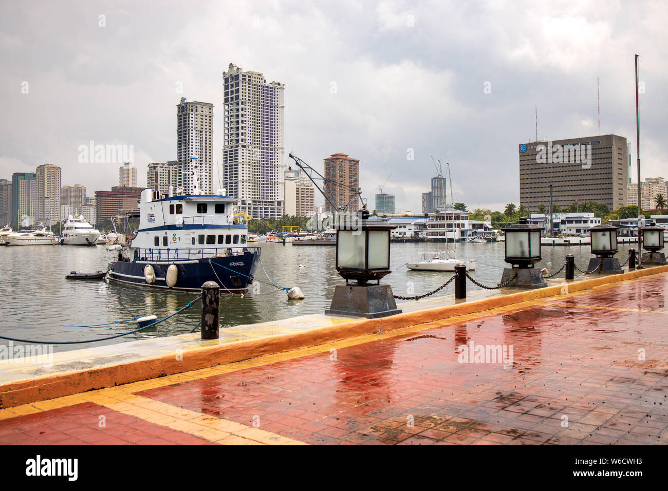 Jul 28,2019 Yachts moored in Manila Bay, Manila, Philippines Stock ...