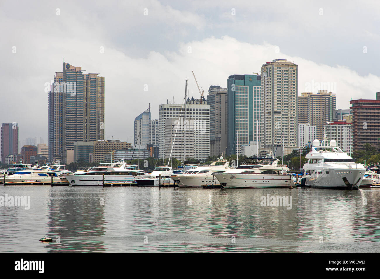 Jul 28,2019 Yachts moored in Manila Bay, Manila, Philippines Stock ...