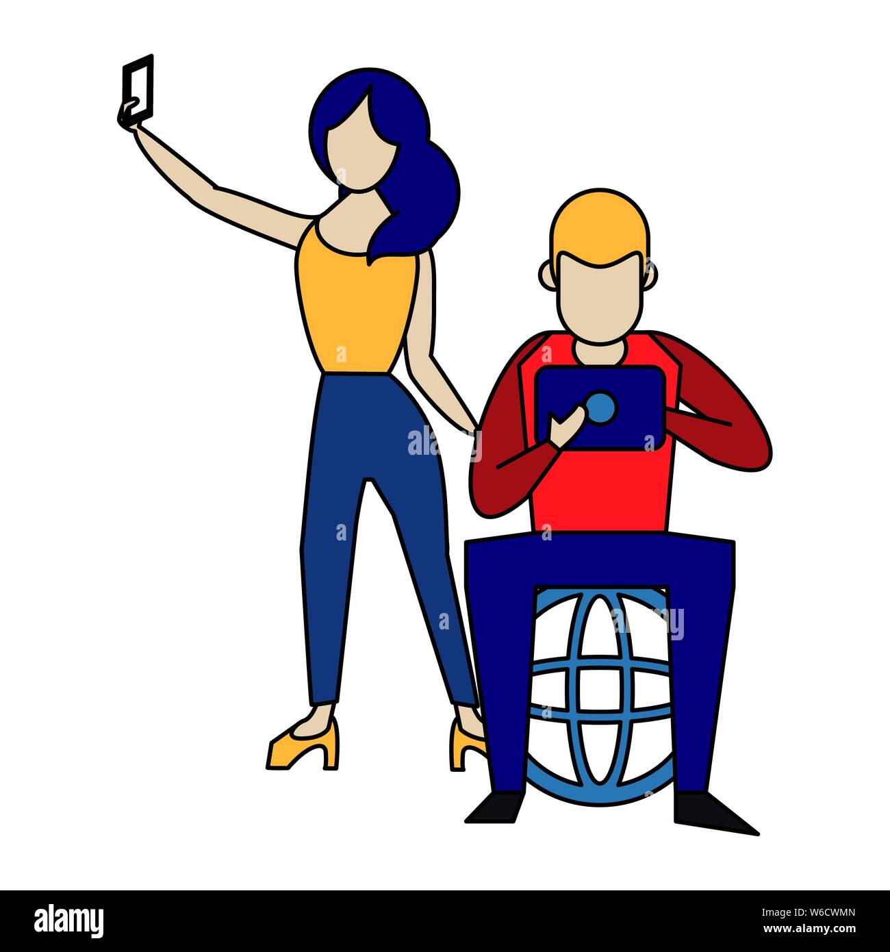 social media network chatting cartoon Stock Vector Image & Art - Alamy