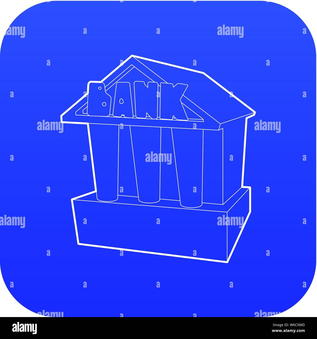 Bank icon blue vector Stock Vector Image & Art - Alamy