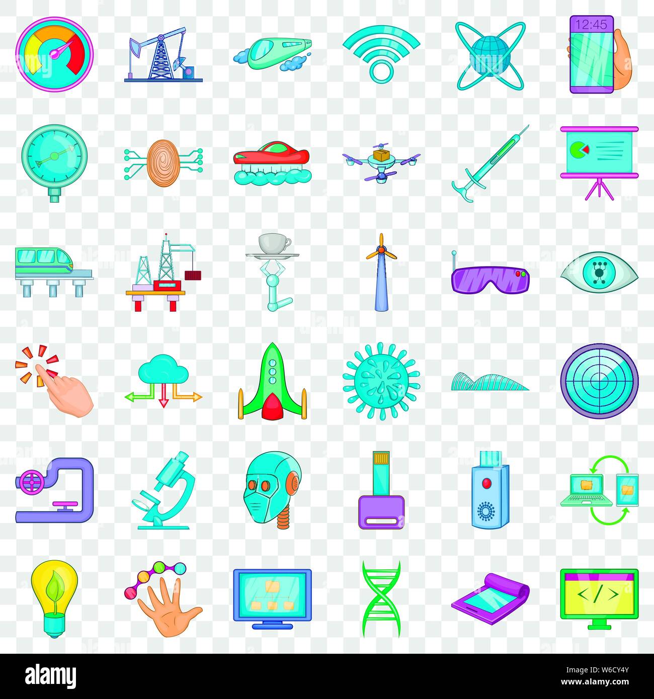 Observatory icons set, cartoon style Stock Vector Image & Art - Alamy