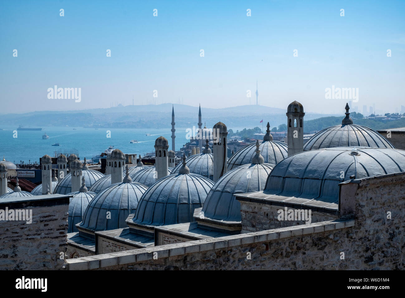 View of the Sea of Marmara and the Bosphorus Strait from the garden of ...
