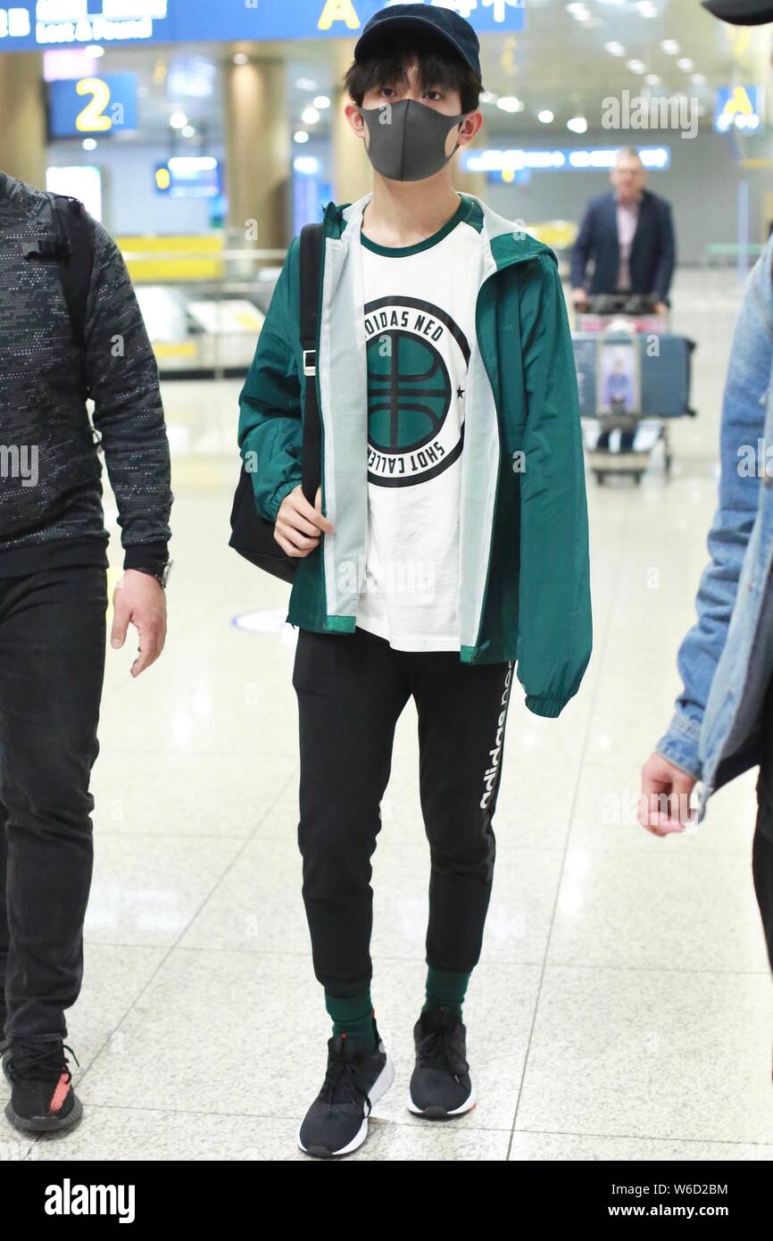 Jackson Yee or Yi Yangqianxi of Chinese boy group TFBoys is pictured as ...