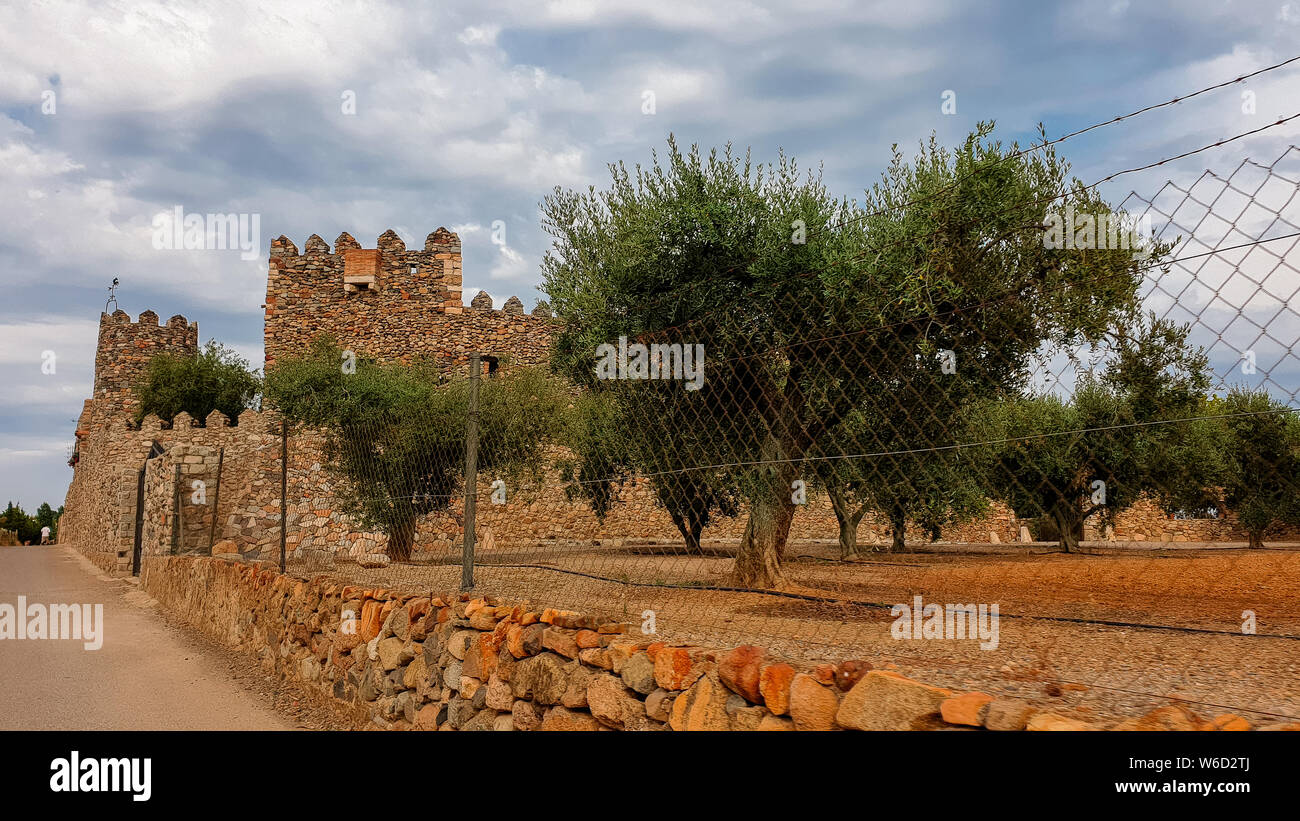 Reus and Cambrills,Catalunya,Spain, streets day and night,buildings and ...