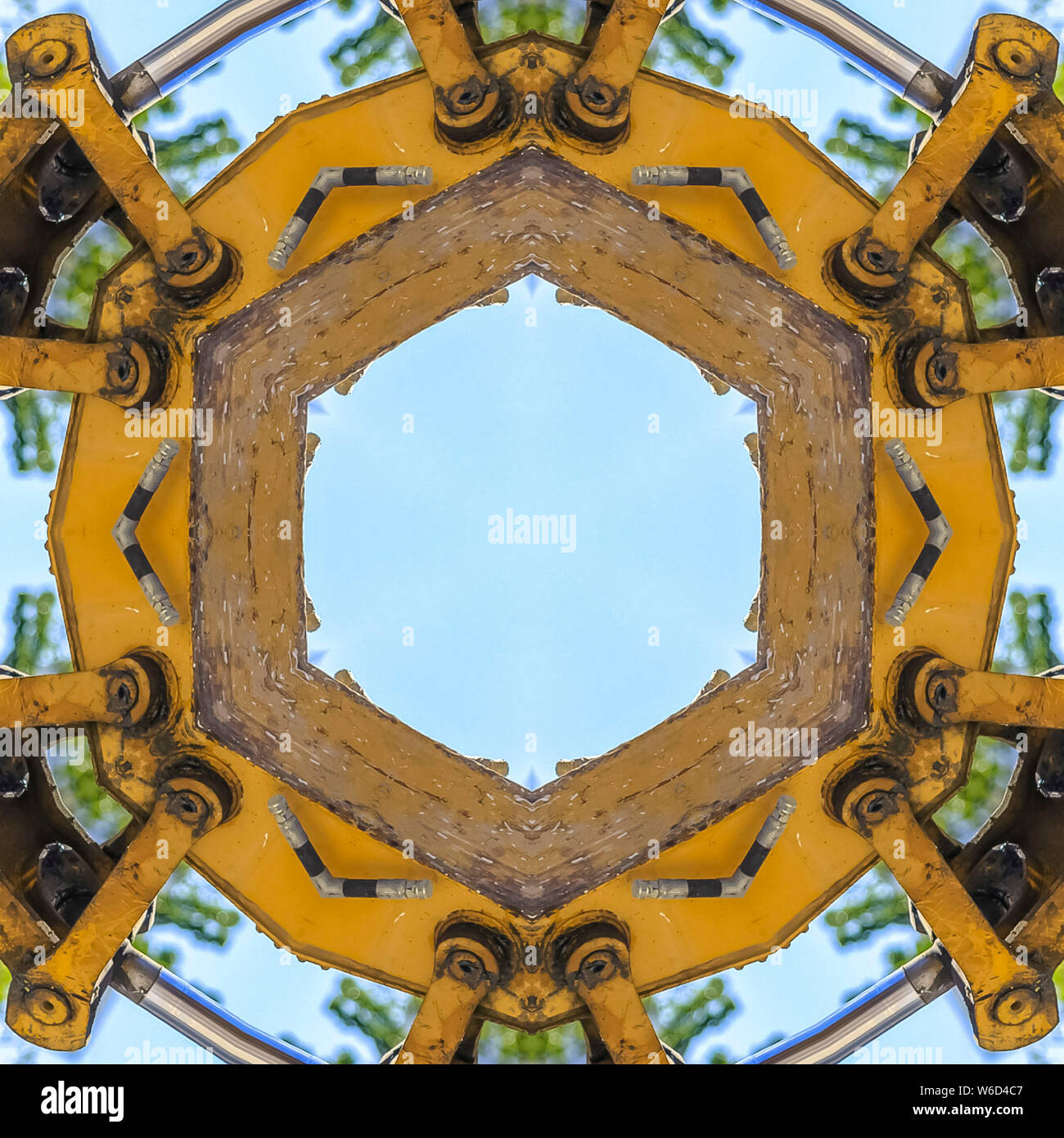 Square frame Circular geometric shape made from a tractor Stock Photo ...