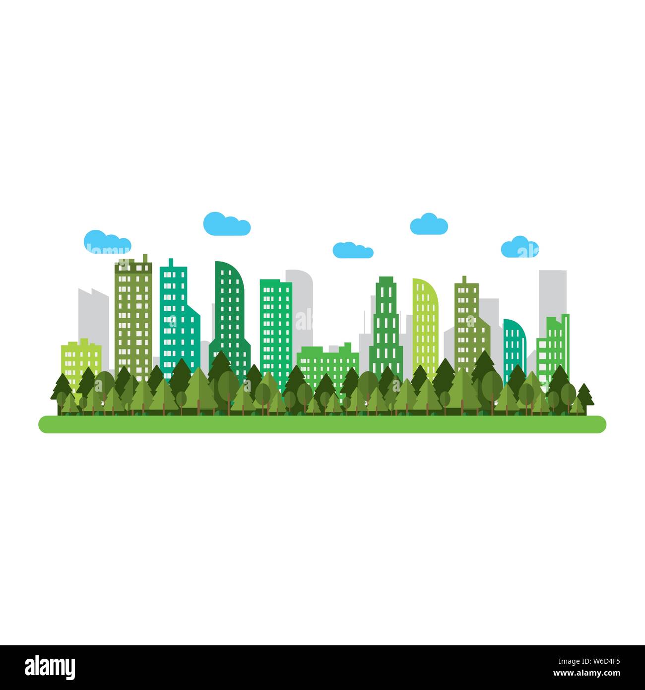 urban city buildings view cartoon Stock Vector Image & Art - Alamy