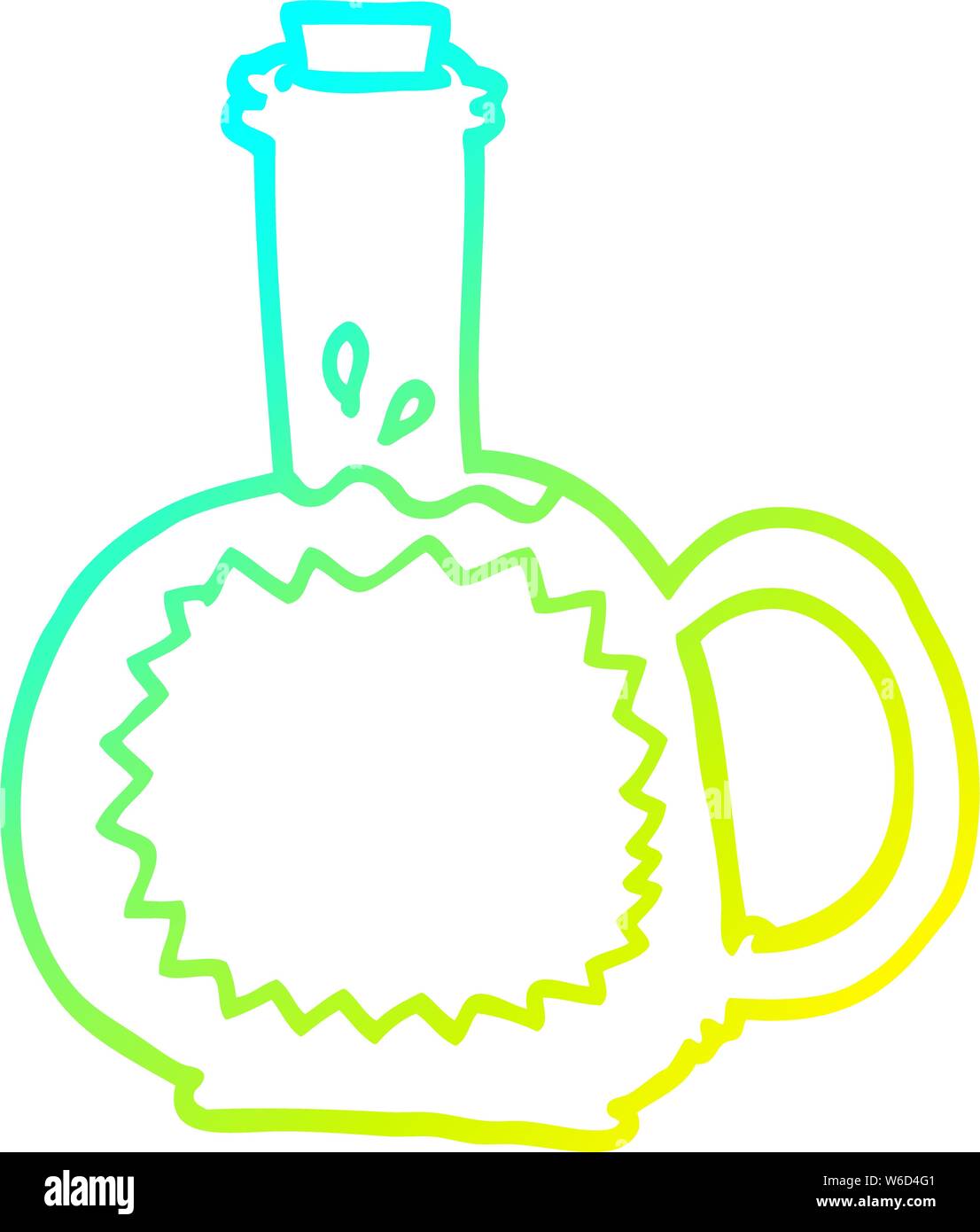 cold gradient line drawing of a cartoon maple syrup Stock Vector Image ...