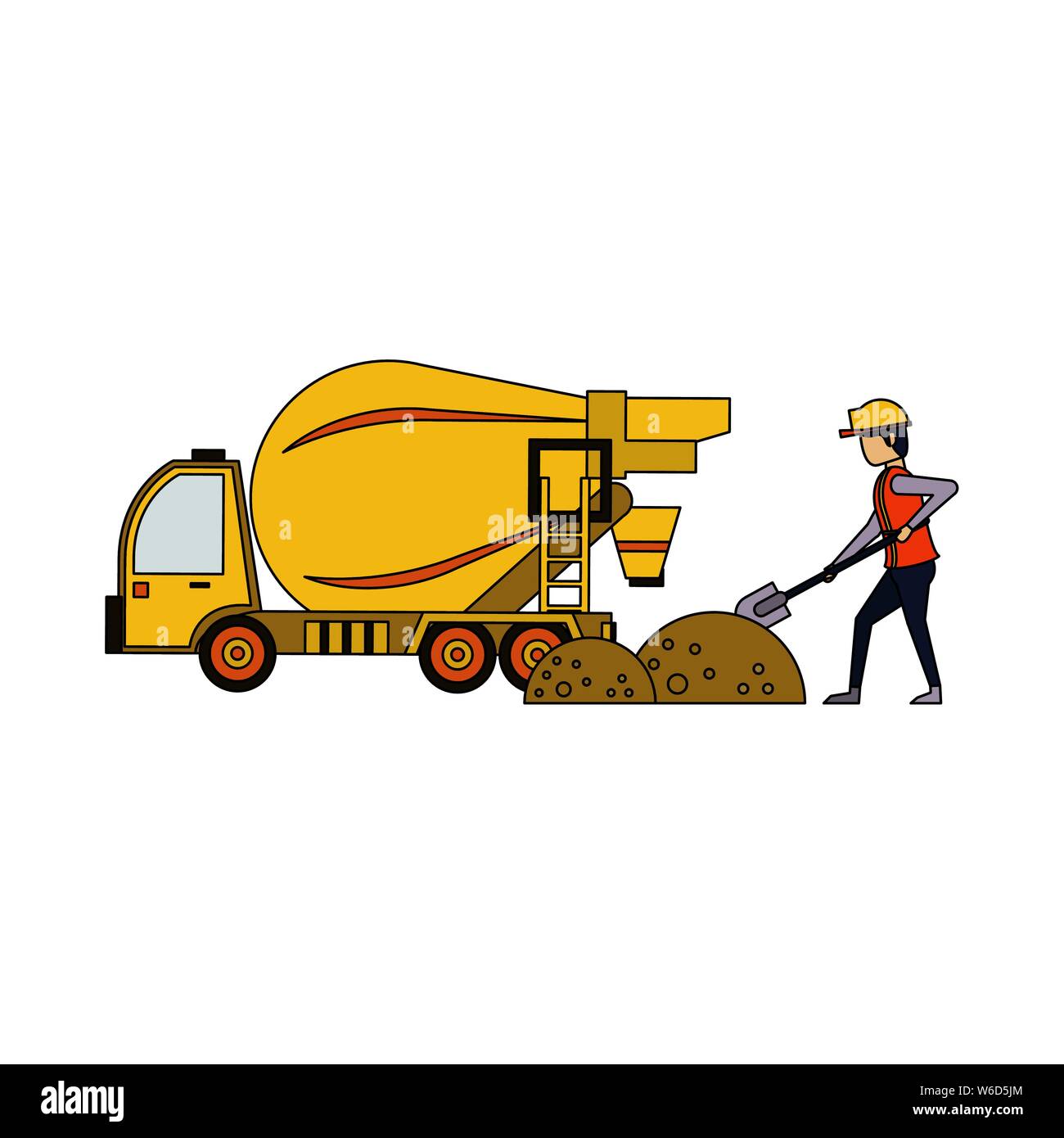 construction architectural engineering work cartoon Stock Vector Image ...