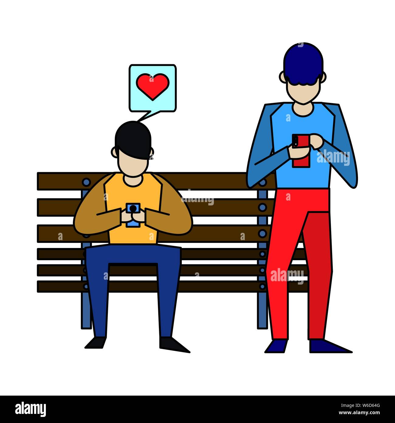 social media network chatting cartoon Stock Vector Image & Art - Alamy