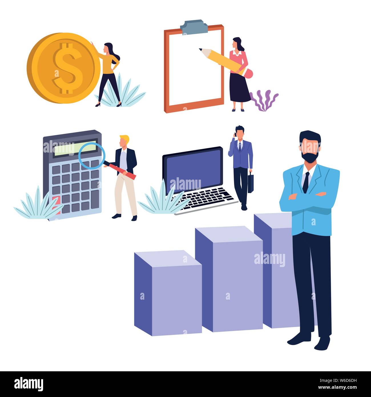 business professional executive work cartoon Stock Vector Image & Art ...