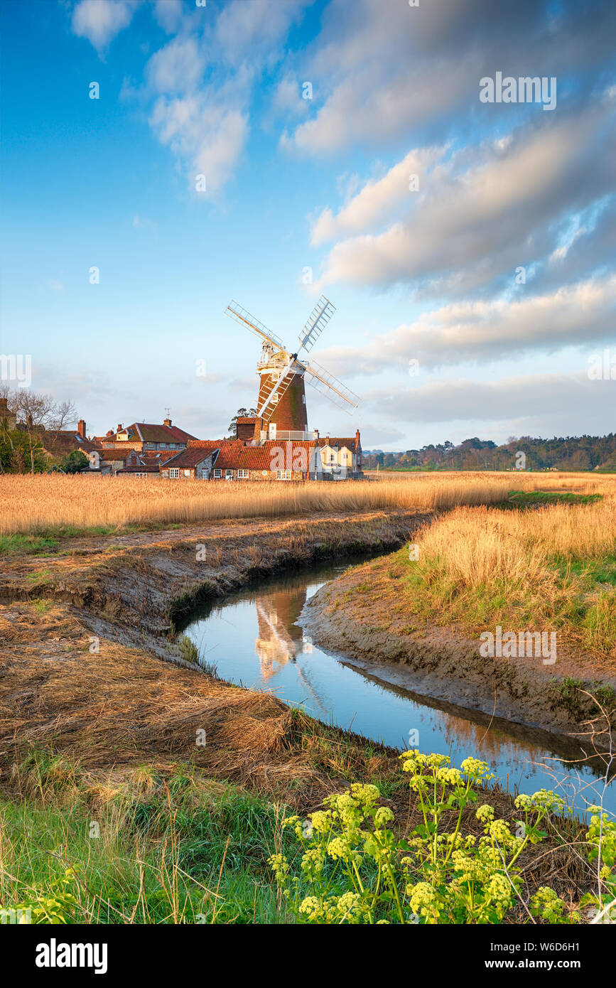 The windmill at the pretty village of Cley Next to the Sea on the ...