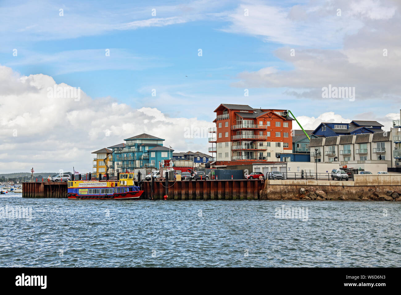 Stuart Line boat docked at Exmouth beside the River Exe in south Devon ...