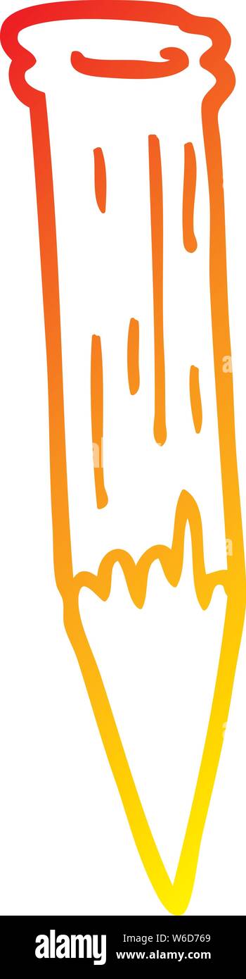 warm gradient line drawing of a cartoon bloody vampire stake Stock ...