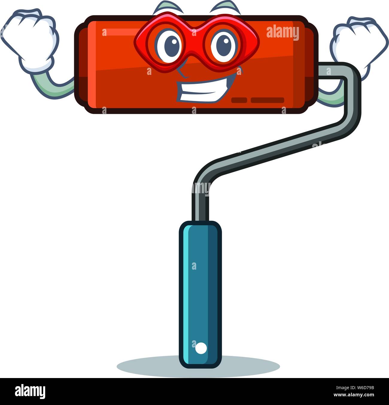 Super hero paint roller in the mascot shape Stock Vector Image & Art ...