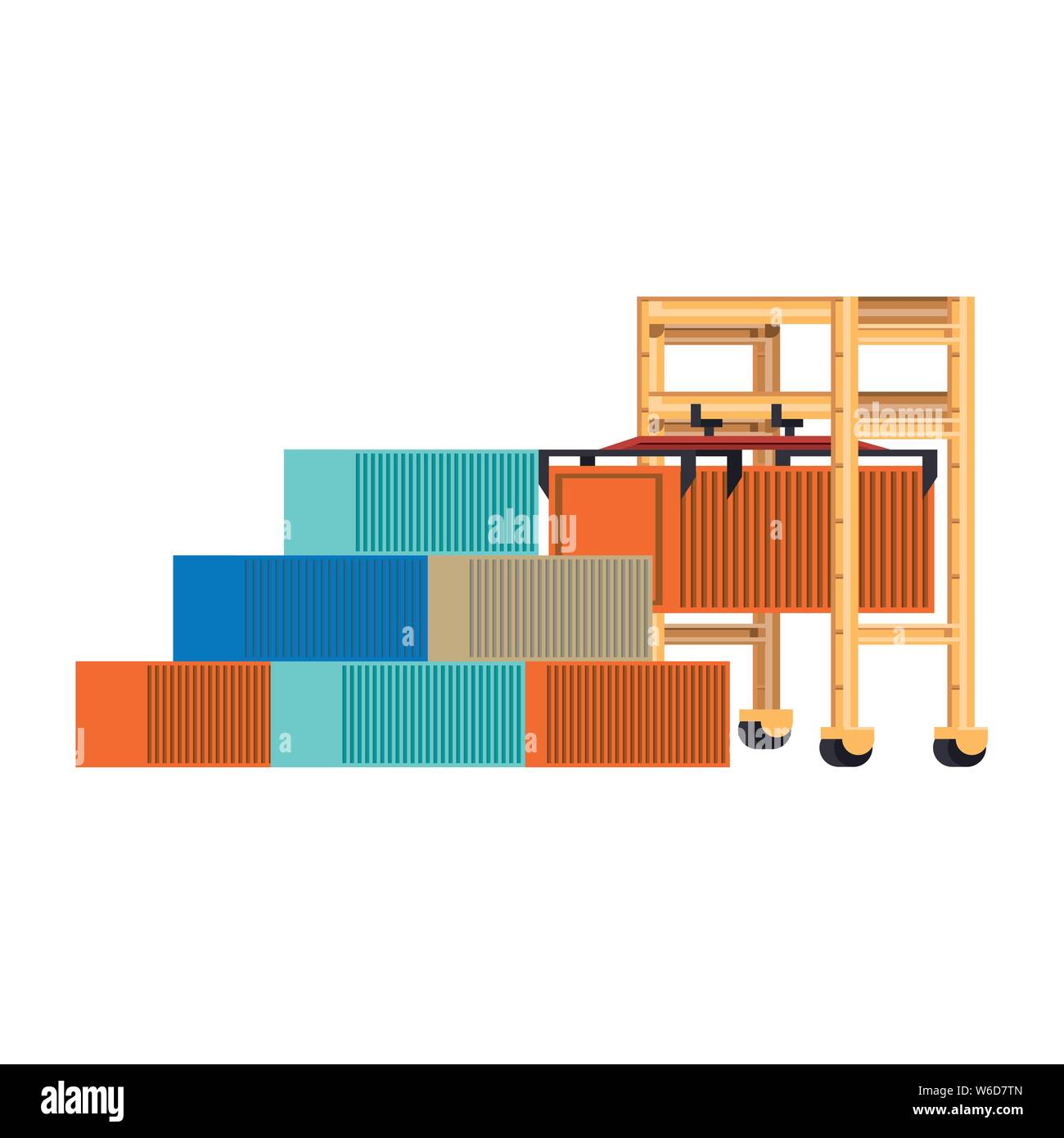 shipping logistic delivery cargo cartoon Stock Vector Image & Art - Alamy