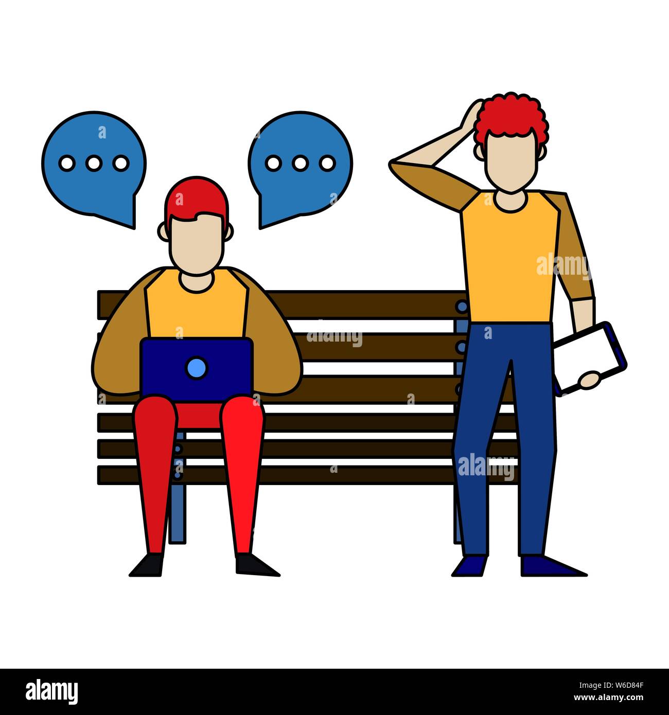 social media network chatting cartoon Stock Vector Image & Art - Alamy