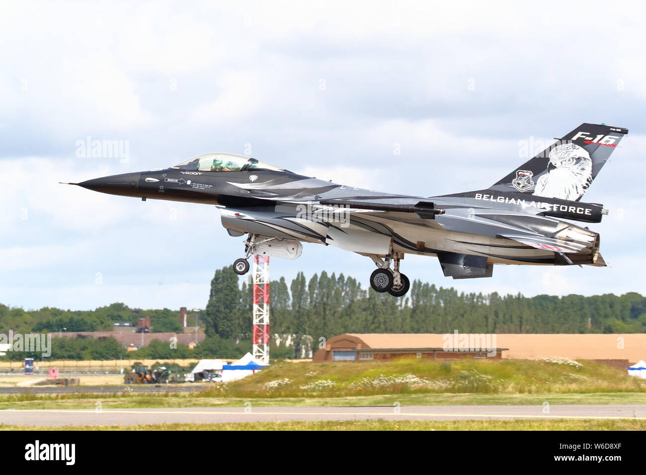 Belgian General Dynamics F-16 Dark Falcon Solo Display landing at the ...