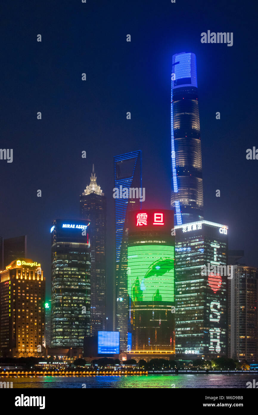 The Shanghai Tower, tallest, and the Shanghai World Financial Center ...