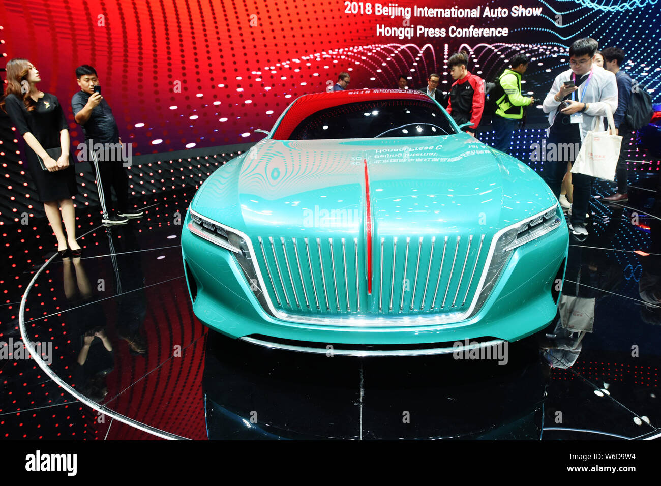 A Hongqi (Red Flag) E-Jing GT electric sports car concept car of China ...