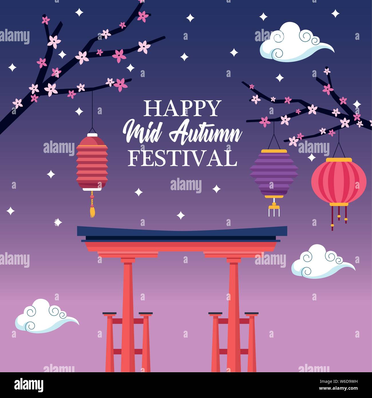 mid autumn chinese festival cartoon Stock Vector Image & Art - Alamy