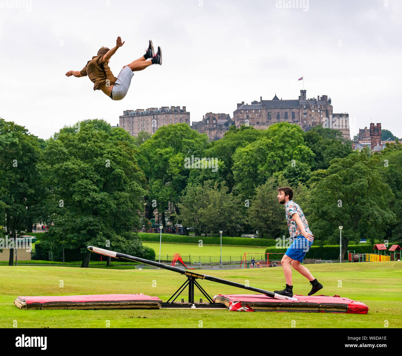 Acrobatic jump duo hi-res stock photography and images - Alamy