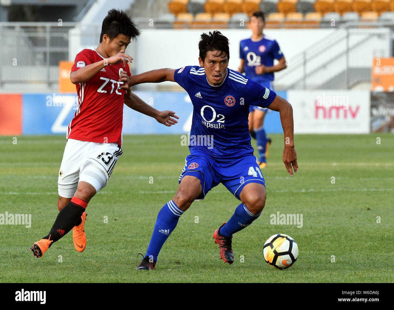 Japanese football player Yusuke Igawa, right, of Hong Kong's Eastern SC ...