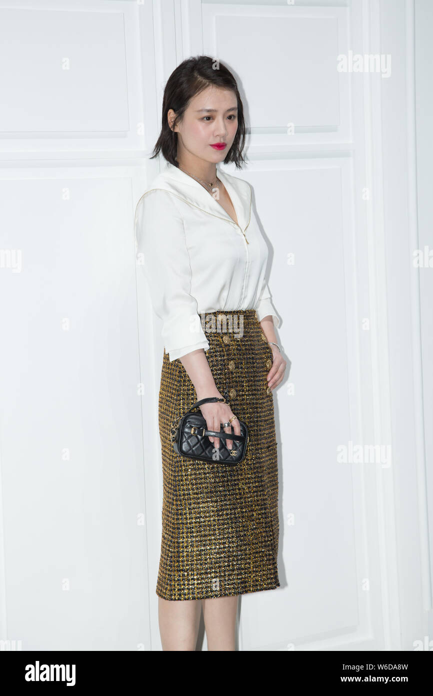 Chinese actress Sandra Ma Sichun attends a promotional event for Chanel ...