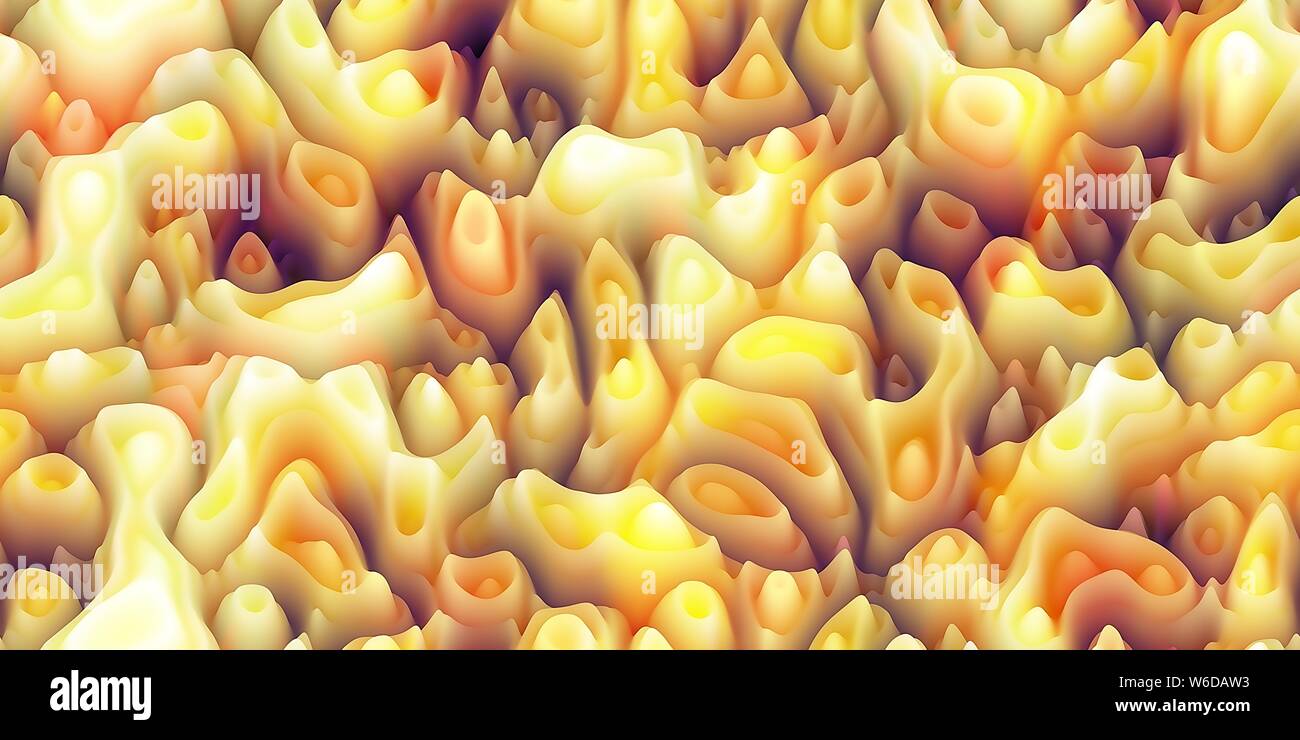 Abstract seamless texture of smooth waxy spikes like melted wax or ...