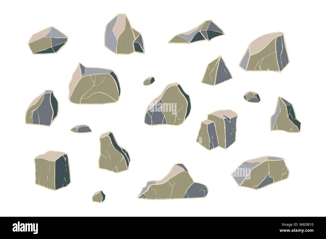 Smooth granite blocks Stock Vector Images - Alamy