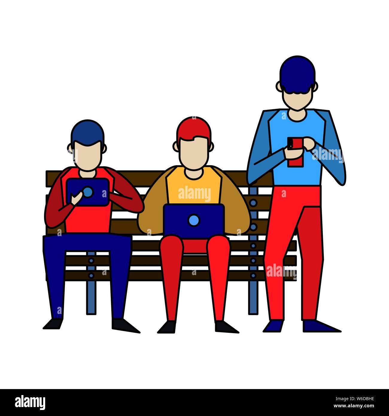 social media network chatting cartoon Stock Vector Image & Art - Alamy