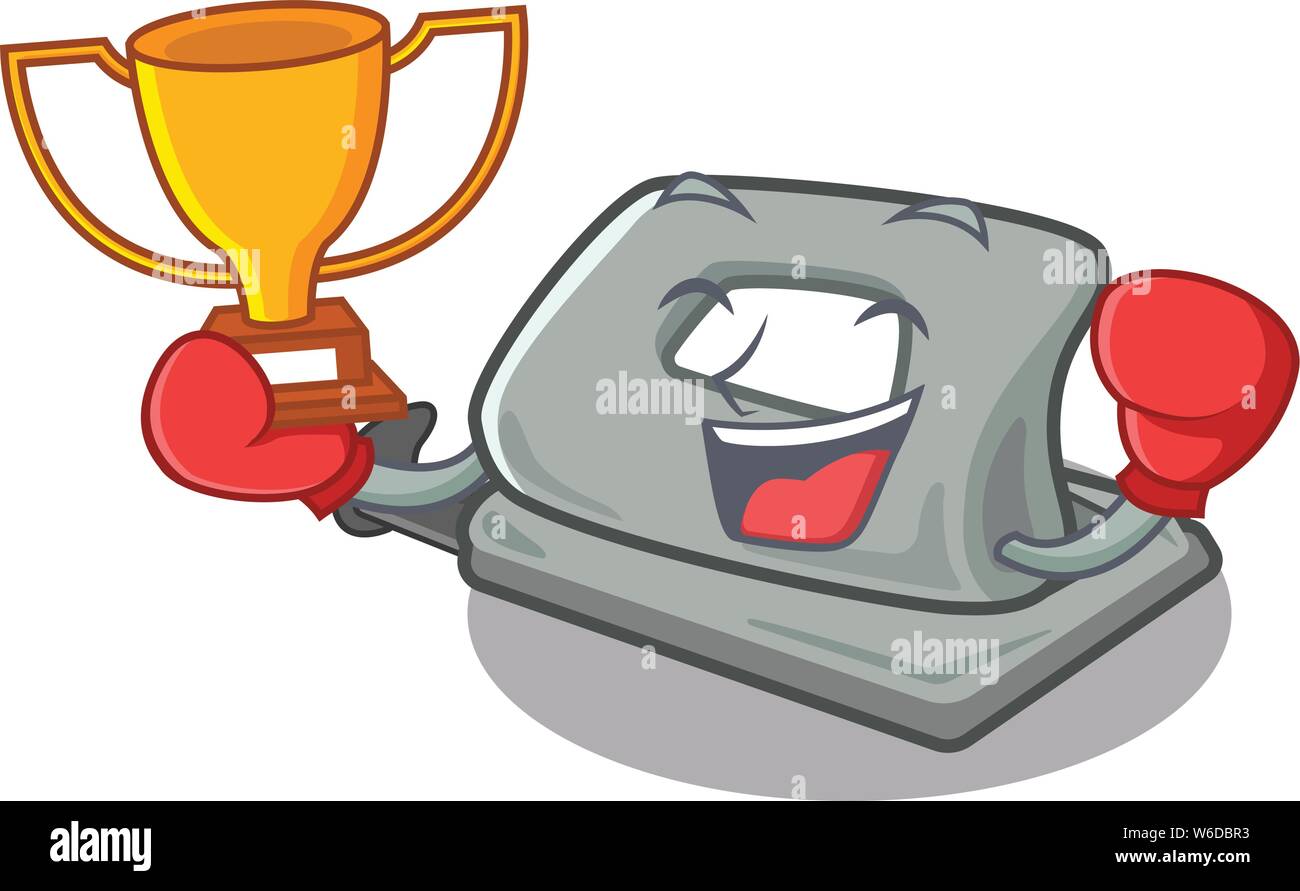 Boxing winner hole puncher in the cartoon shape Stock Vector Image ...