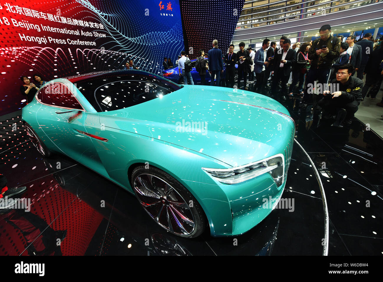 A Hongqi (Red Flag) E-Jing GT electric sports car concept car of China ...