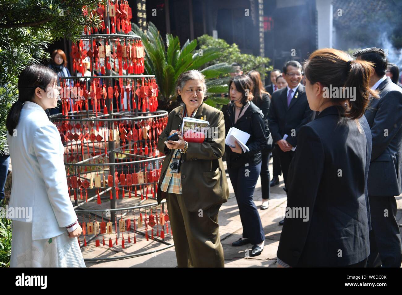 Thai Princess Maha Chakri Sirindhorn visits the San Su Temple in ...
