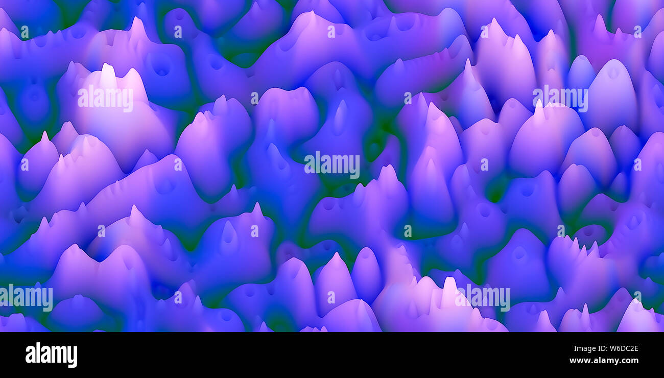 Abstract seamless texture of smooth waxy spikes like melted wax or ...