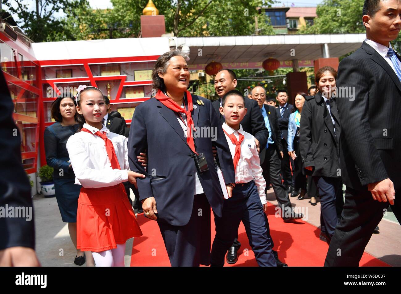 Thai Princess Maha Chakri Sirindhorn, center, visits the Mianyang-based ...
