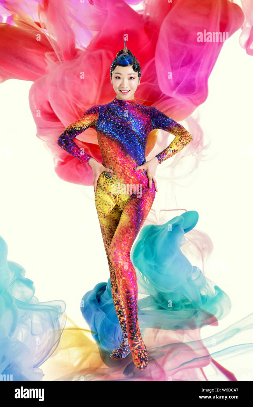 --FILE--27-year-old Chinese contortionist Liu Teng performs shows the ...