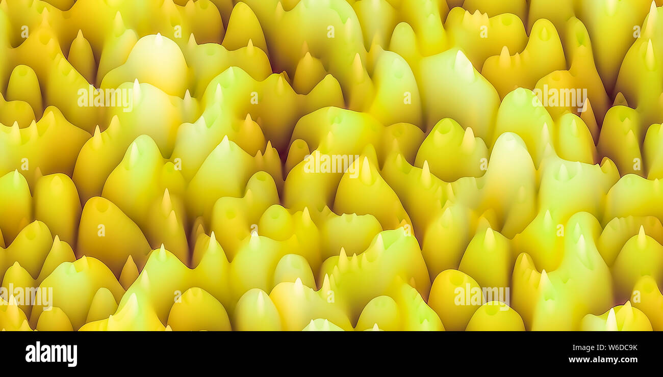 Abstract seamless texture of smooth waxy spikes like melted wax or ...