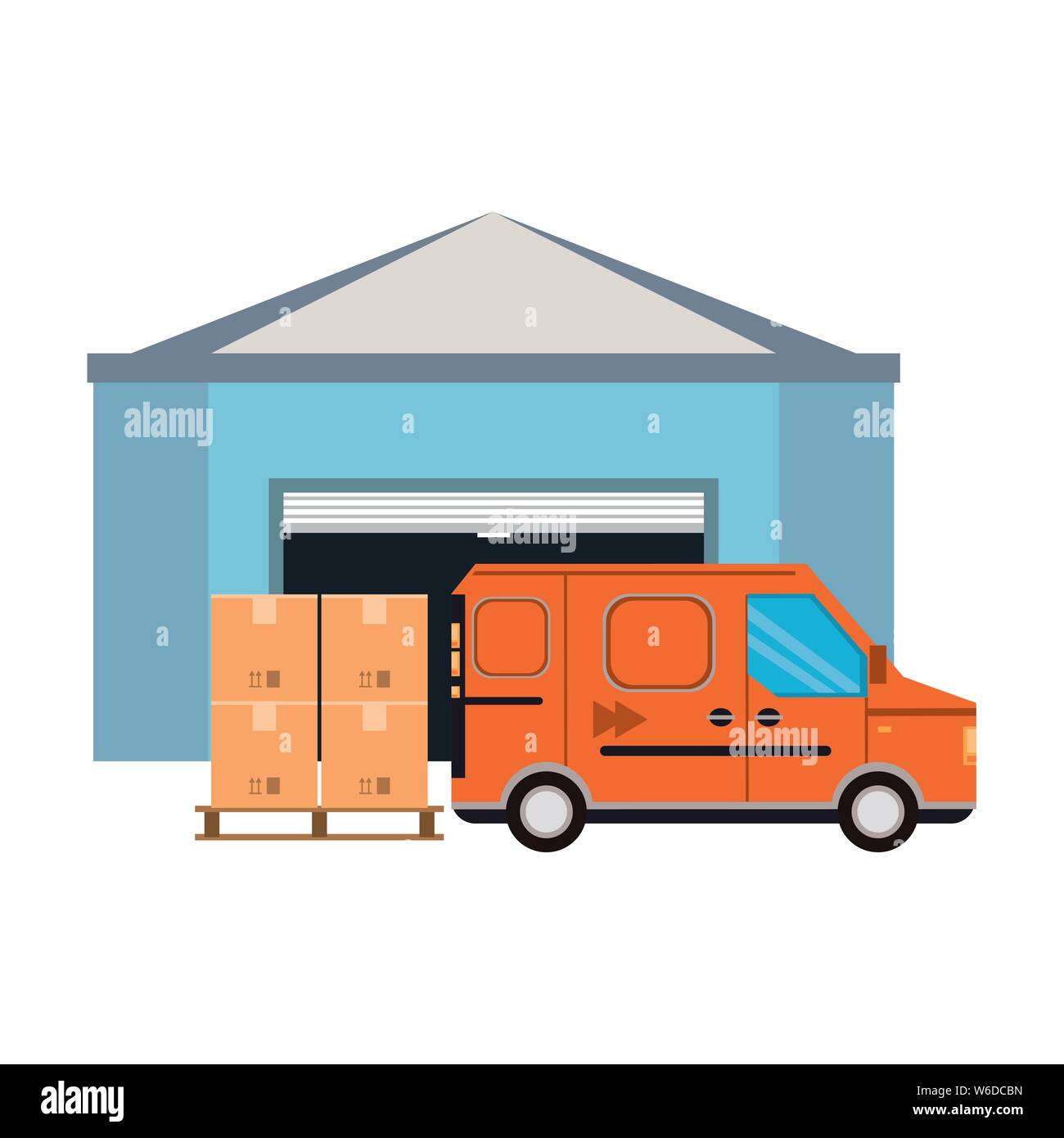 shipping logistic delivery cargo cartoon Stock Vector Image & Art - Alamy