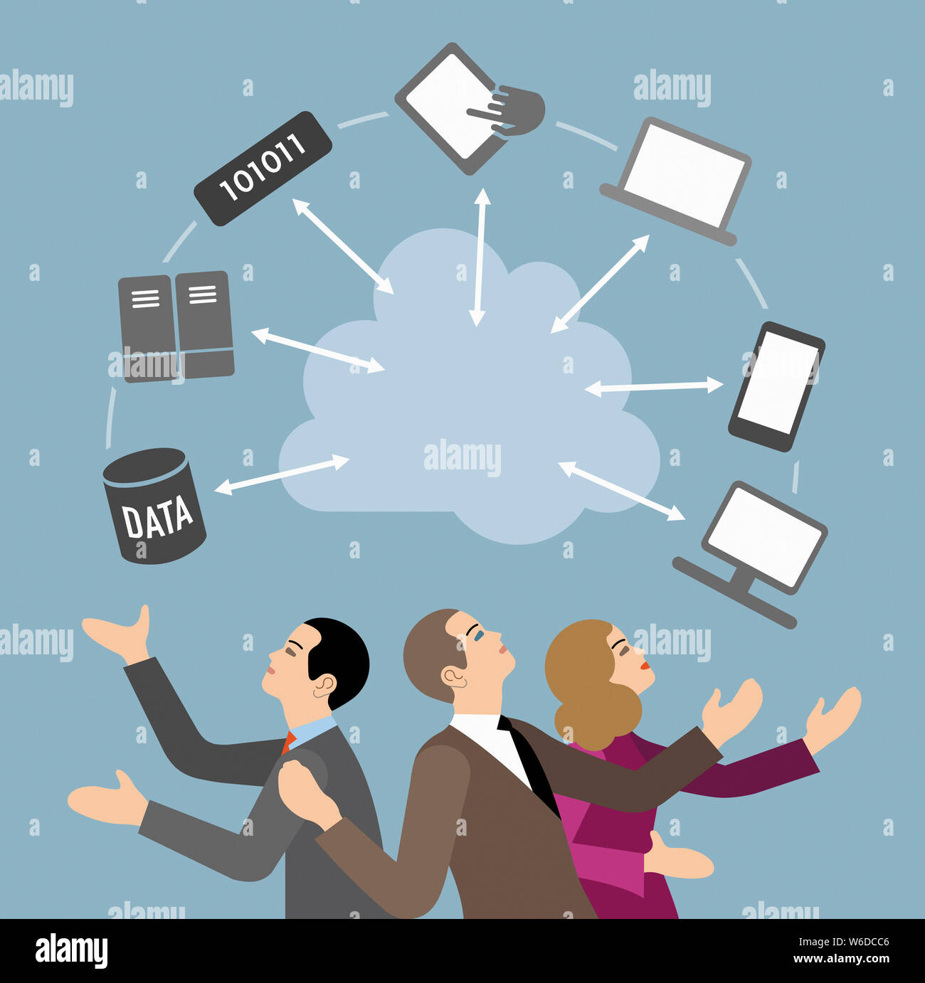 Desktop computer cloud image hi-res stock photography and images - Alamy