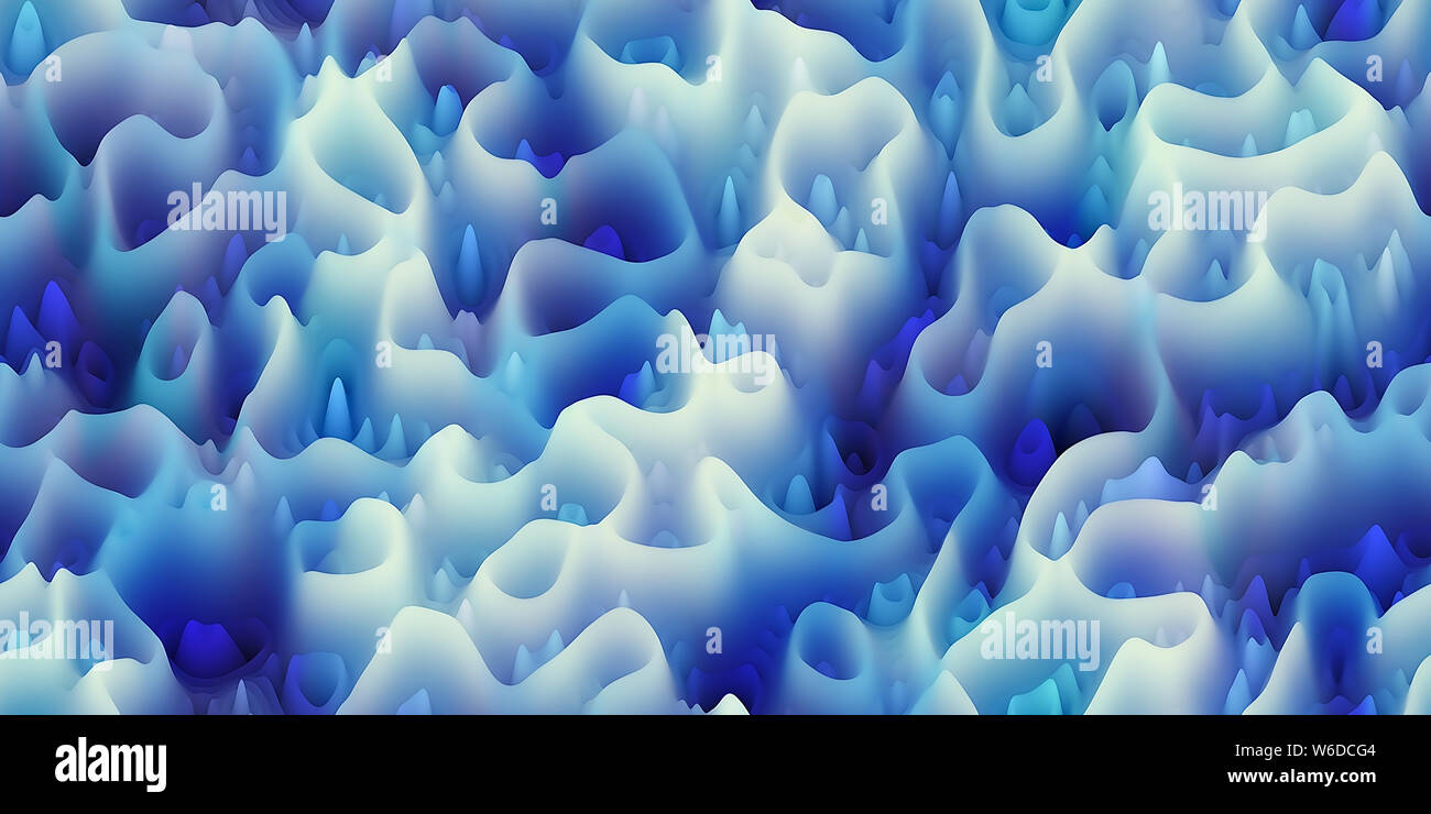 Abstract seamless texture of smooth waxy spikes like melted wax or ...