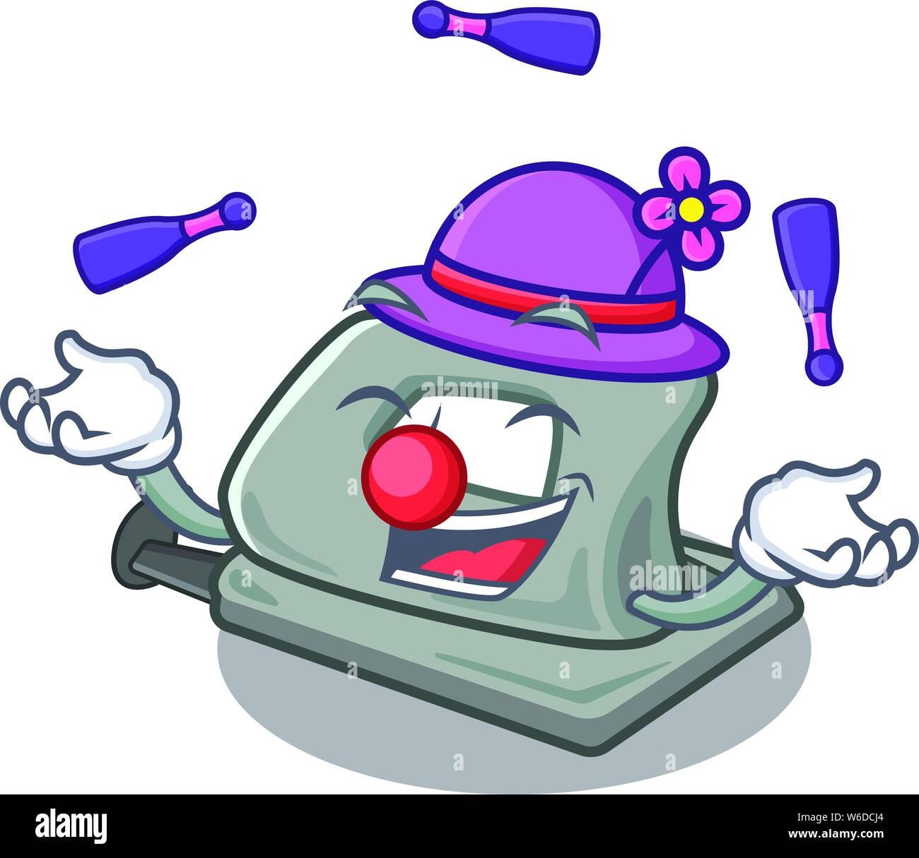 Juggling hole puncher in the cartoon shape Stock Vector Image & Art - Alamy