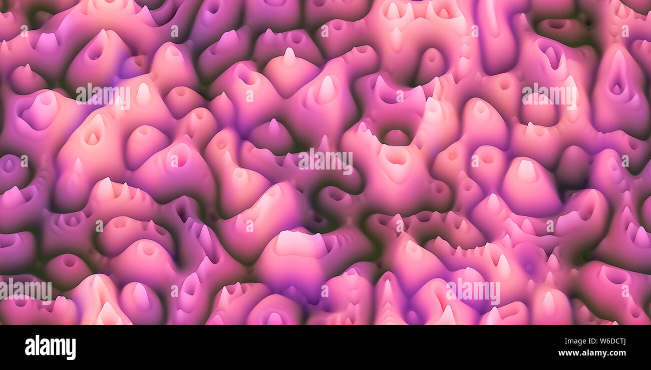 Abstract seamless texture of smooth waxy spikes like melted wax or ...