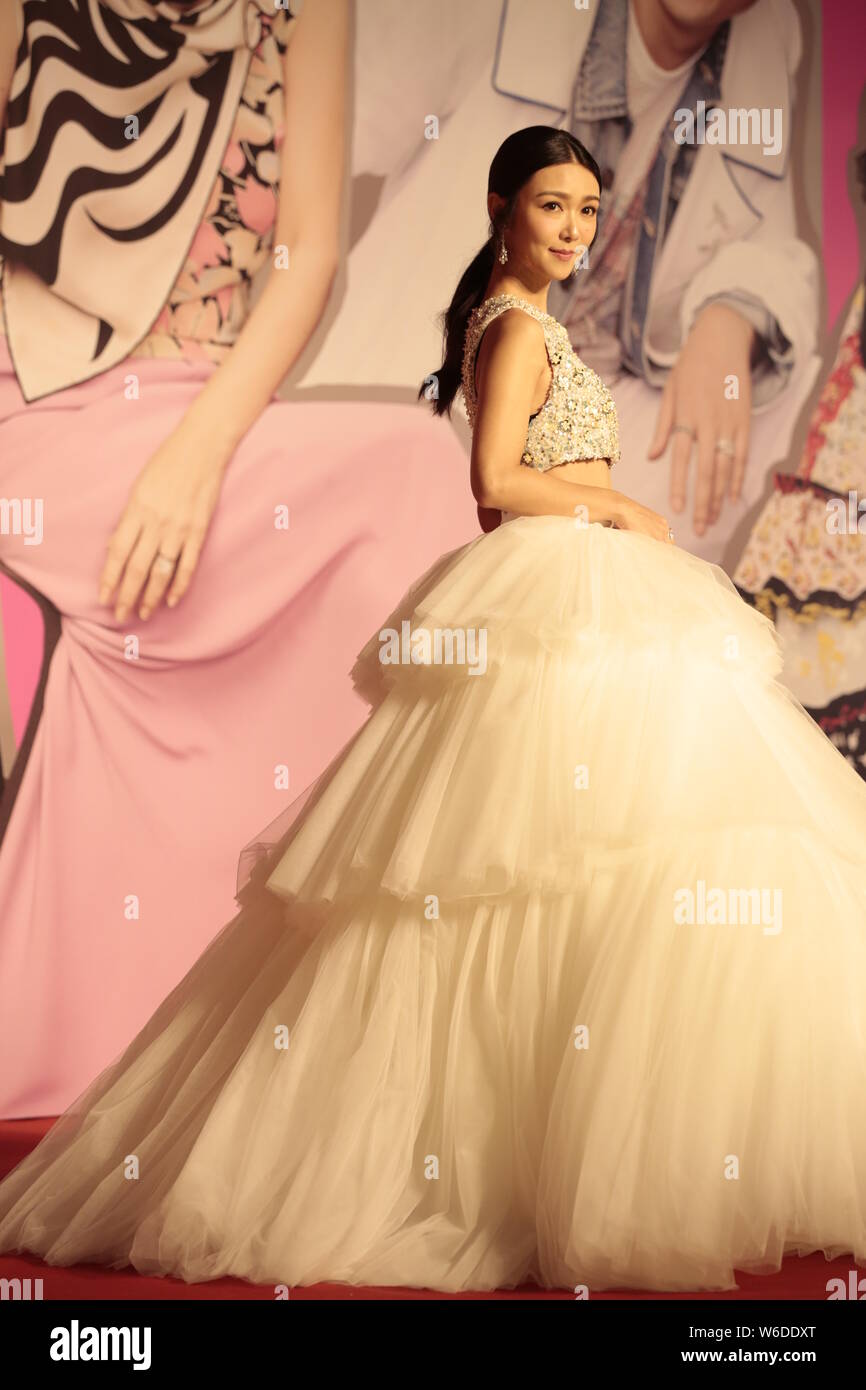 Hong Kong actress Fiona Sit arrives on the red carpet for the 37th Hong ...