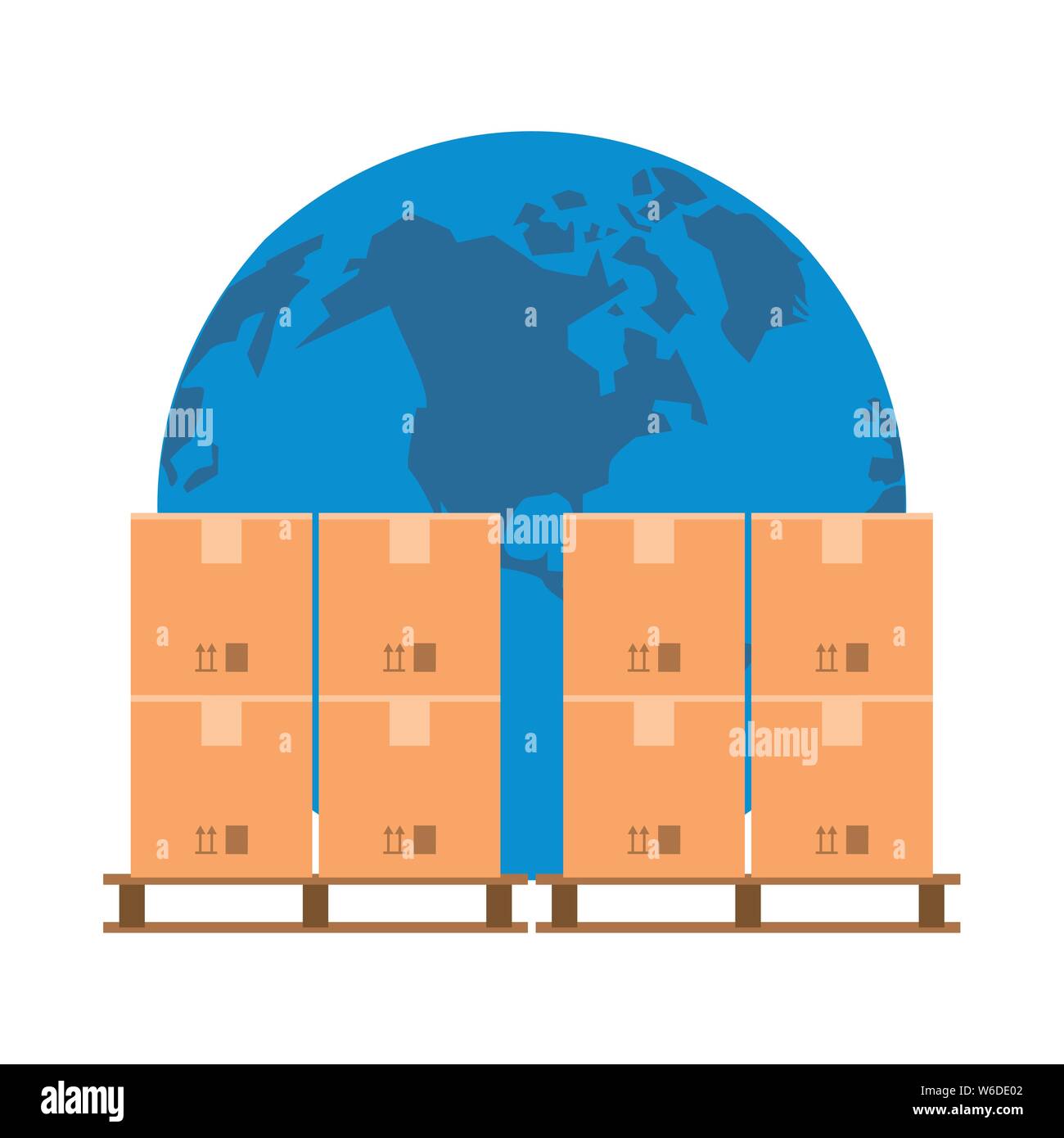 shipping logistic delivery cargo cartoon Stock Vector Image & Art - Alamy