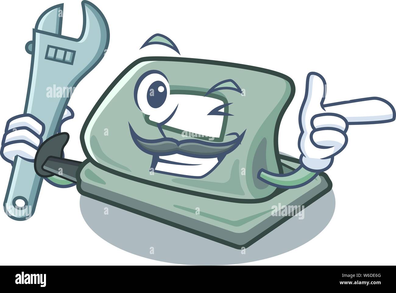 Mechanic hole puncher in the cartoon shape Stock Vector Image & Art - Alamy